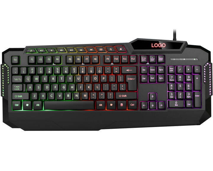 Free sample gaming keyboard with rainbow light RGB computer desktop led ...