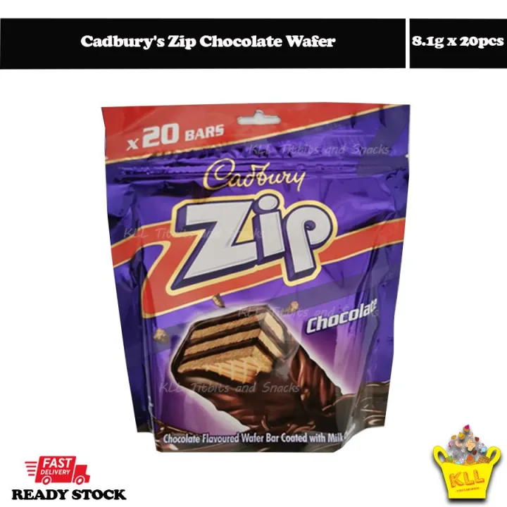 Cadbury's Zip Chocolate Wafer 20's x 8.1g | Lazada