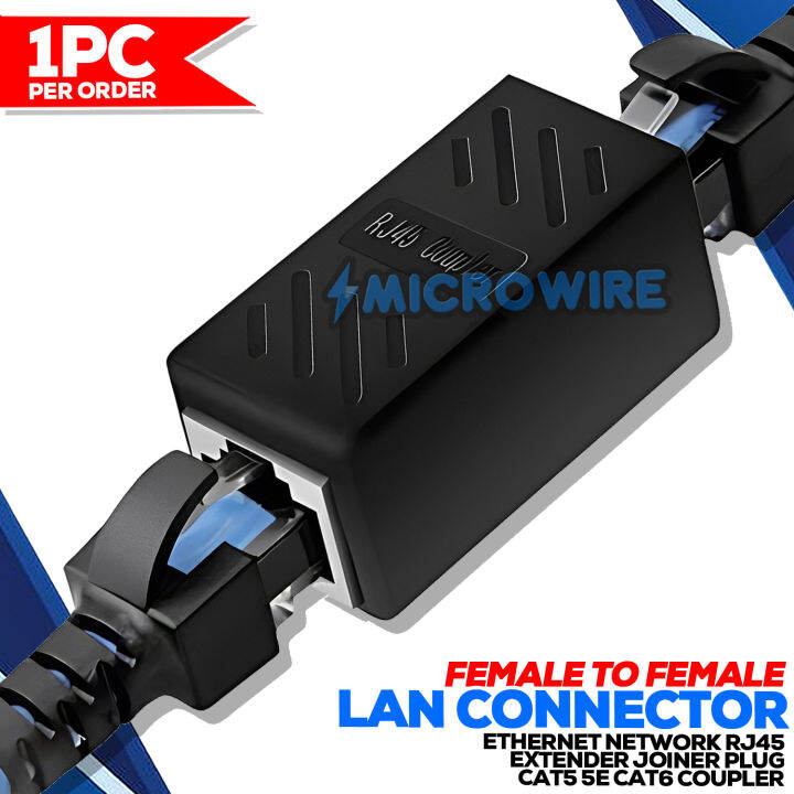 LAN Cable Connector Female To Female Ethernet network RJ45 Extender ...