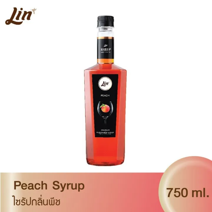 ลินไซรัปกลิ่นพีช LIN PEACH SYRUP ขนาด 750 ml. | Lazada.co.th