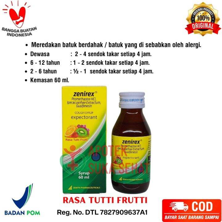 ZENIREX EXSPECTORANT SIRUP 60 ML | Lazada Indonesia