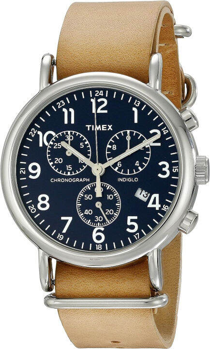Timex Weekender Chronograph 40mm Watch Tan/Blue | Lazada.co.th