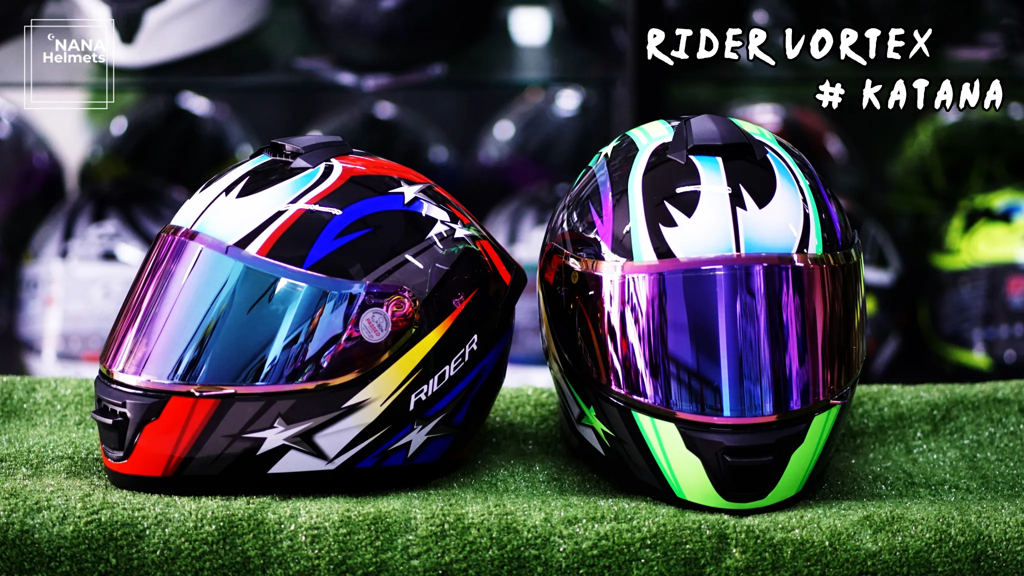 หมวกกันน็อค RIDER VORTEX หมวกกันน็อคเต็มใบ มีไซส์ M L XL L 59-60 CM ...