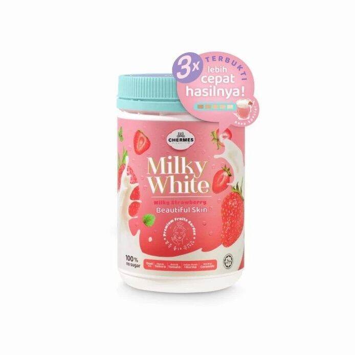 CHERMES Milky White Strawberry 500gm KColly Whitening Booster Halal B ...