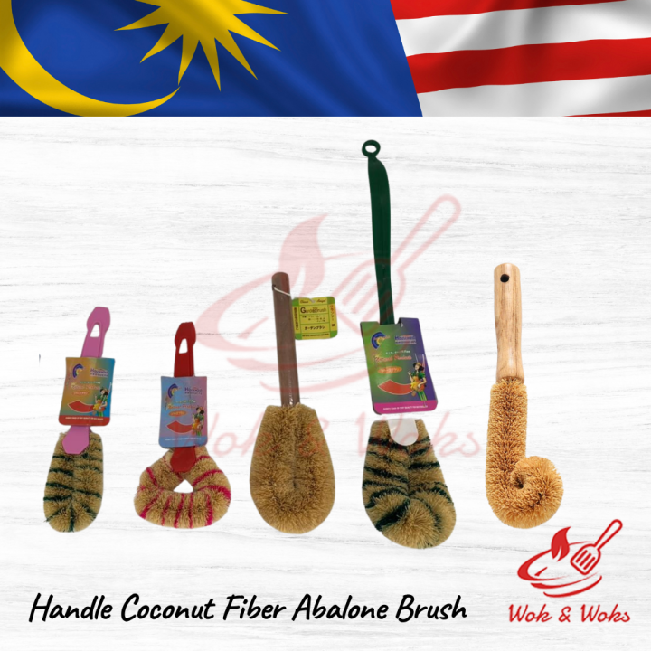 Handle Coconut Fiber Abalone Brush / Berus Sabut Kelapa Serat Dengan ...
