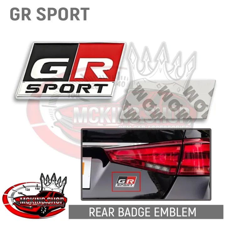 GR Sport Logo Rear Trunk Badge Emblem For Toyota Corolla,Rav4,Hilux ...