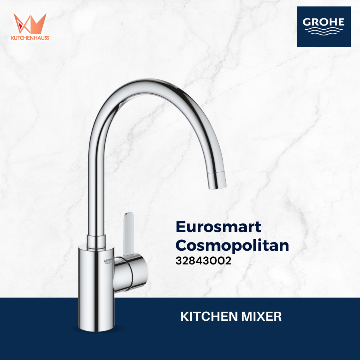 GROHE EUROSMART COSMOPOLITAN Single-Lever Sink Mixer Tap 1/2 (32843002 ...