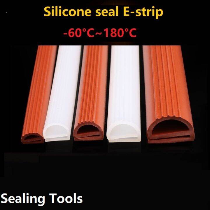 White/Red Silicone E Shape Strip Rubber Sealing Strip E-shaped E-strip ...