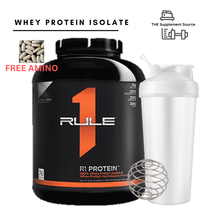 Rule 1 R1 Whey Protein Isolate 5lbs with Shaker | Lazada PH