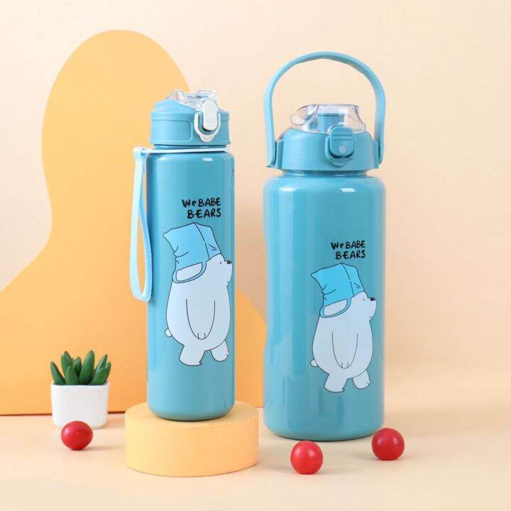 【one Set】2in1 2liter 1liter Motivational Water Bottle W Time Marker