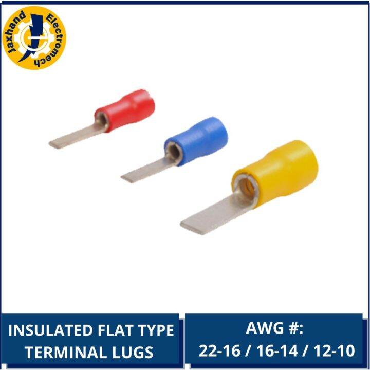 Insulated Flat Terminal Lugs AWG 22 to 10 | Lazada PH