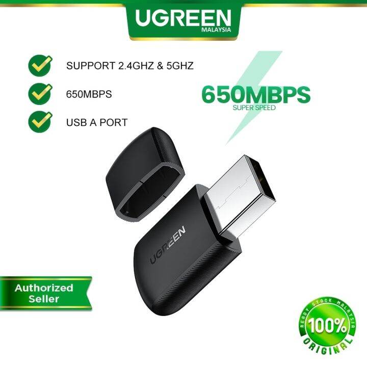 UGREEN WiFi Adapter 650Mbps 5Ghz 2.4GHz Dual-Band USB WiFi for PC ...