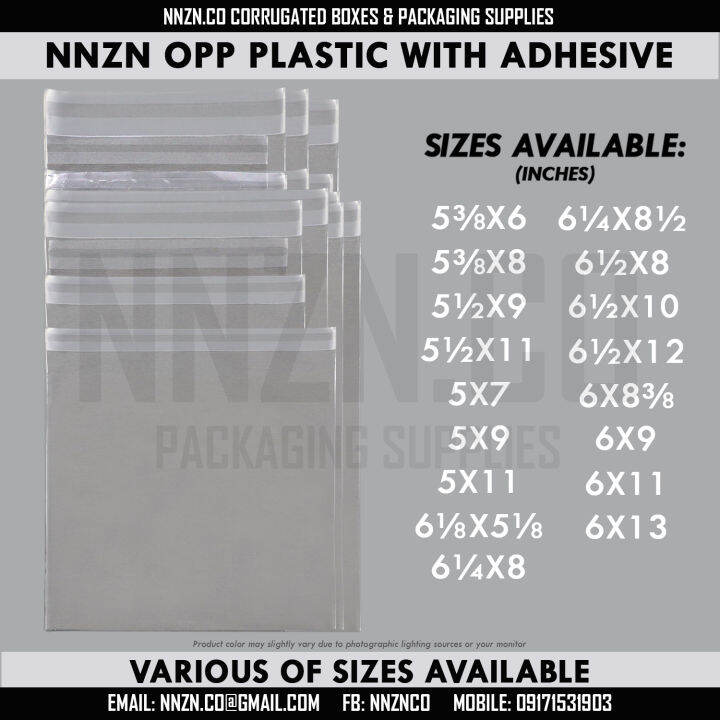 NNZN OPP Self Adhesive Plastic for Packaging Small Sizes 17 Sizes 50 ...