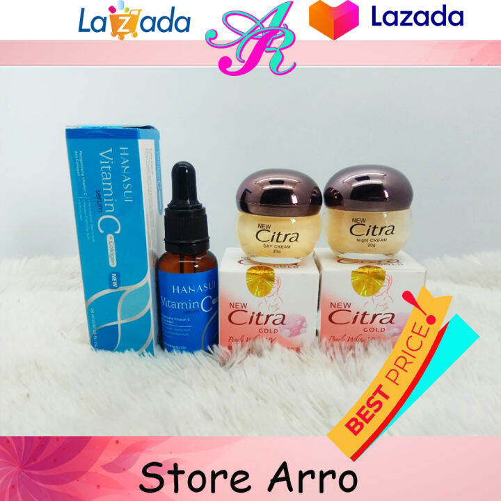 CITRA GOLD 3IN1 CREAM SIANG MALAM + SERUM HANASUI VIT C - CREAM CITRA ...
