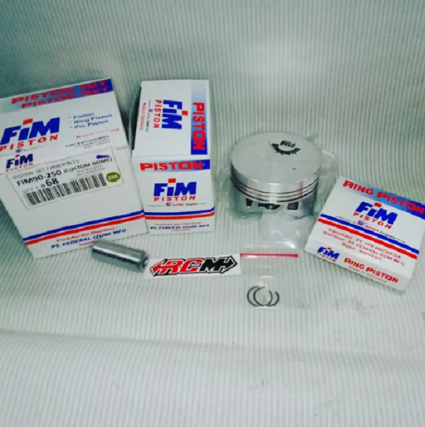 PISTON SEHER SEKER KIT SET FIM FIM90 250 DIAMETER 68 PIN PEN 15 CUSTOM ...