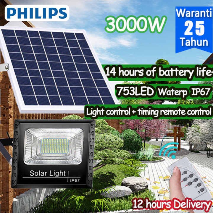 【PHILIPS Original】Solar Light Outdoor Waterproof 1000watts Solar light ...