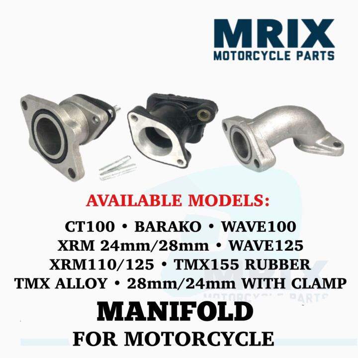 MRIX Carburetor Carb Intake Manifold for CT100 BARAKO WAVE100 XRM WAVE Motorcycle | Lazada PH