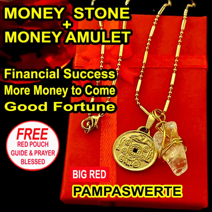 DOUBLE SUCCESS Lucky Charm Money Stone Money Amulet Financial Wealth ...