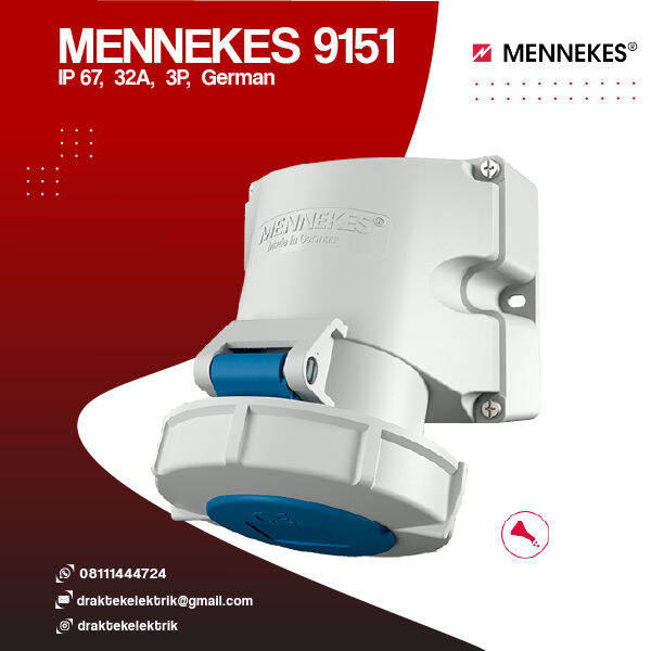 MENNEKES 9151 | Wall mounted IP 67, 32A, 3P, 230V, German | Lazada ...