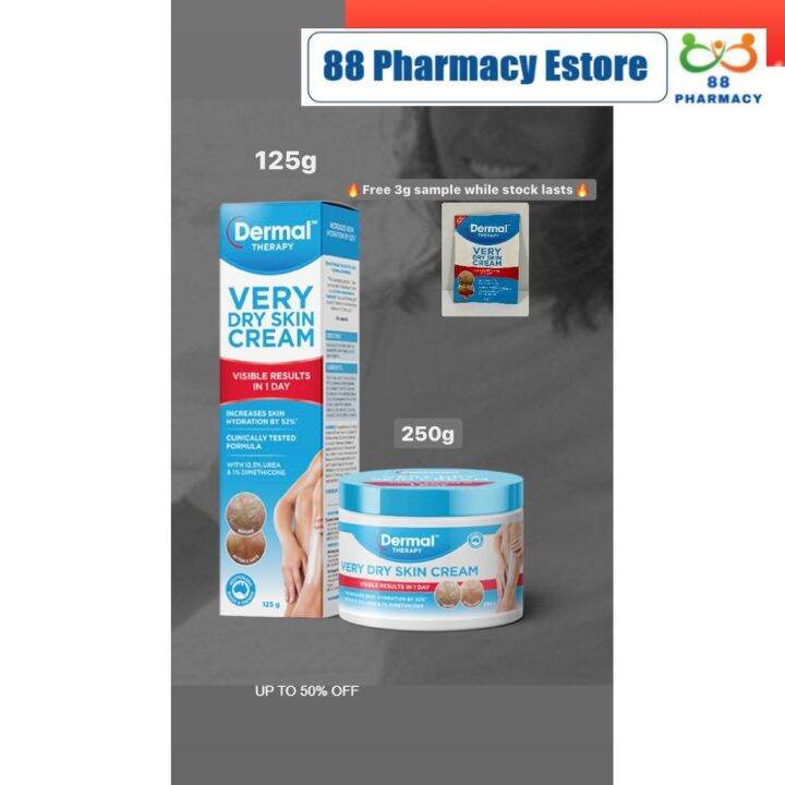 DERMAL THERAPY VERY DRY SKIN CREAM 125G (FREE 3G SAMPLE) WHILE STOCK ...