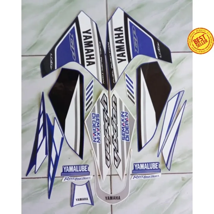 Striping sticker lis body yamaha new vixion lightning nvl gp 2014 biru ...