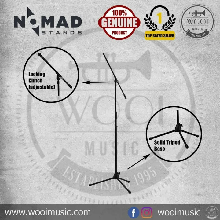Nomad Stand NMS-6606 Tripod Microphone Stand With Boom (Mic Stand) | Lazada