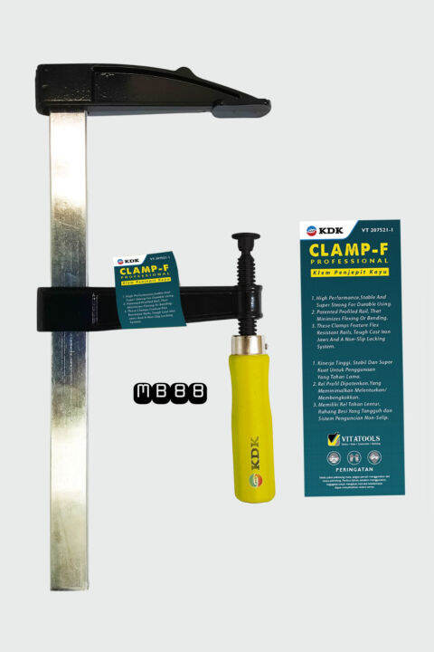 JAPAN KDK Clamp/Klem F Catok Kayu Heavy Duty 120X200-800MM Alat ...