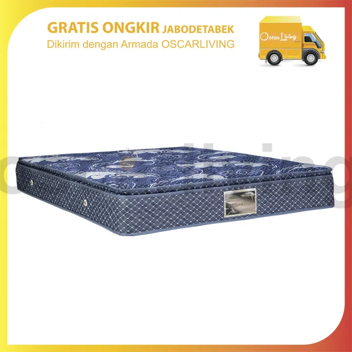 Quantum Heavenly Comfort Eurotop Pillowtop Biru Kasur Springbed Size