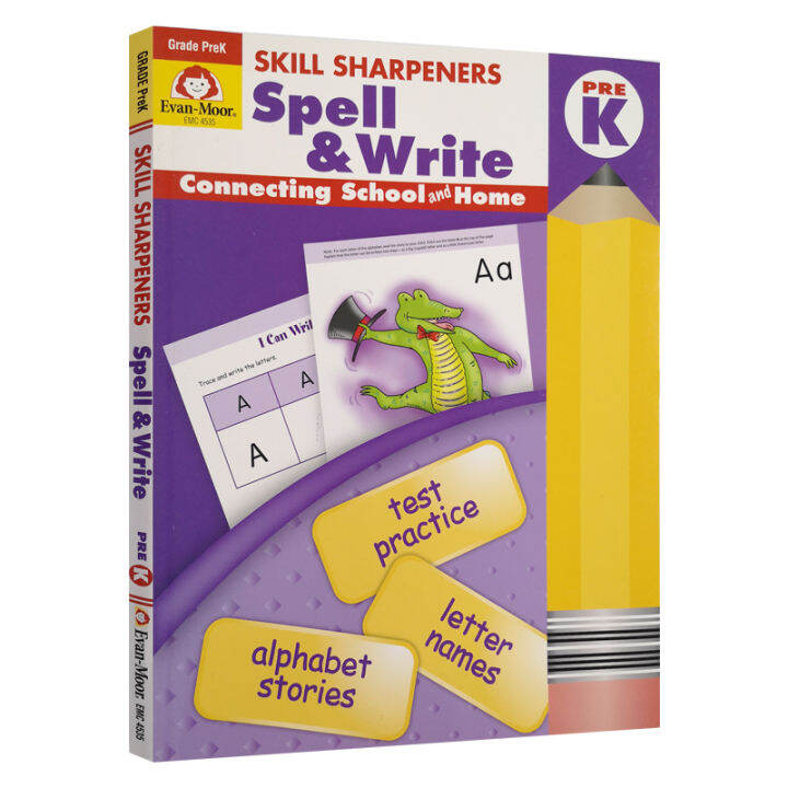 Skill Sharpeners Spell & Write, Pre-K Teaching Aids Children's English ...