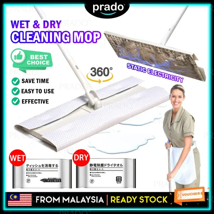 PRADO MALAYSIA Cleaning Dust Removing Mop Antistatic Clean Dirt Grime ...