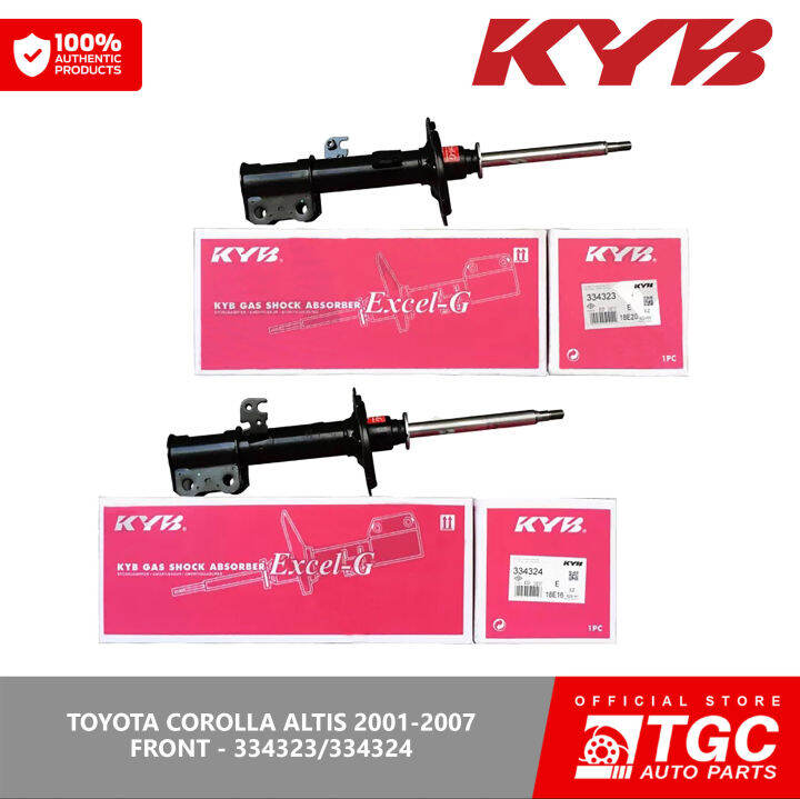 KYB KAYABA Excel-G Front / Rear Shock Absorber for Toyota Corolla Altis 2001 - 2007 Zze12# w/Abs ...