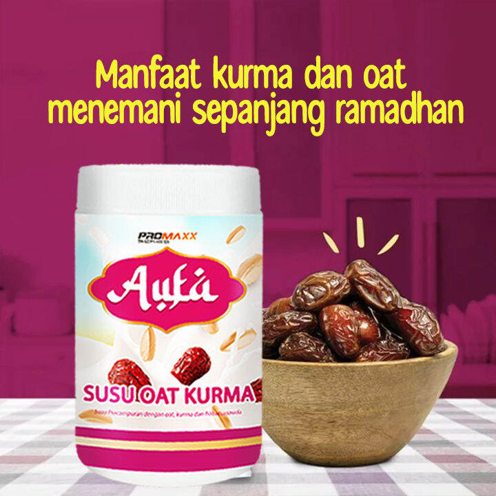 Susu Aufa Promaxx Susu Oat Kurma 330g Tanpa Gula Pasir | Lazada