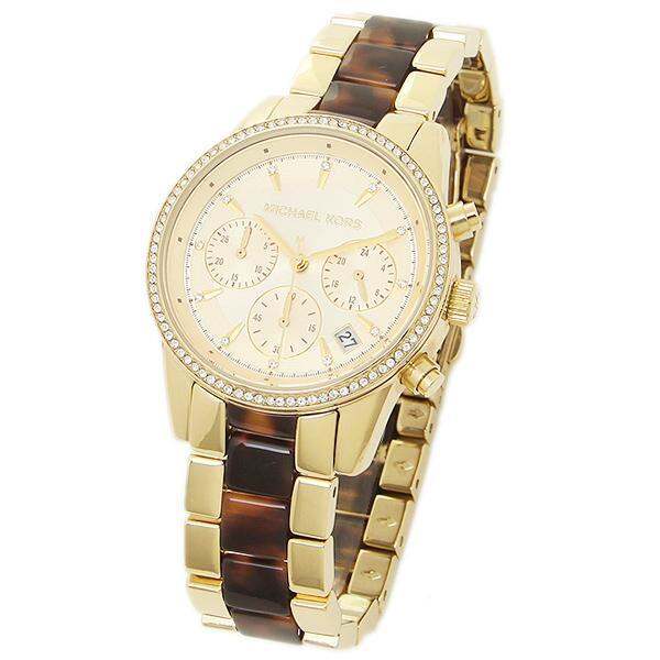 นาฬิกาผู้หญิง MICHAEL KORS Ritz Chrongraph Champagne Dial Ladies Watch ...