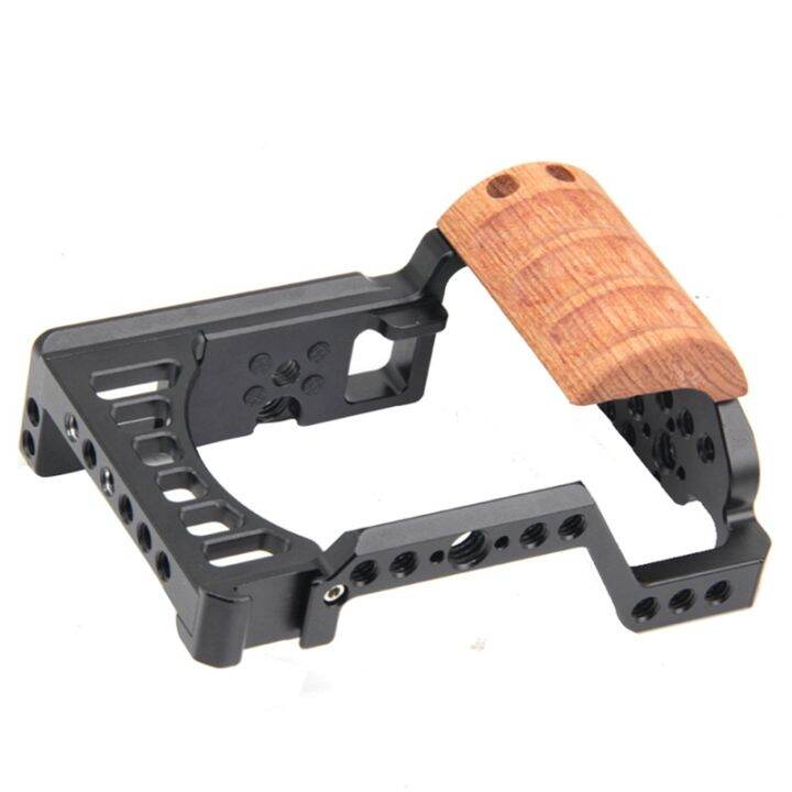 Camera Cage for Sony A7C Camera with Wooden Handle Protection Frame ...