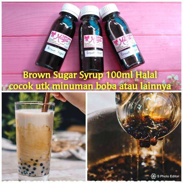 brown sugar 100ml syrup gula merah sirup boba drink tapioca pearl drink ...