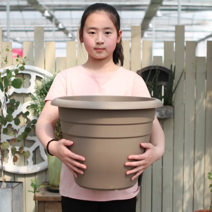 Flower pot 40CM diameter oversize simple plastic round pot home ...