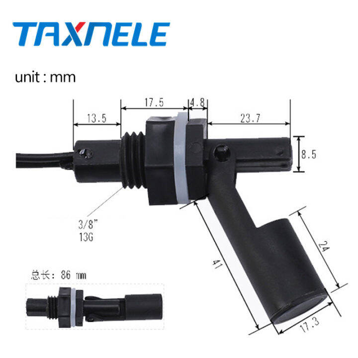 Horizontal Float Sensor Switch Side Mount Liquid Water Level Sensor Controller Automatic Water ...