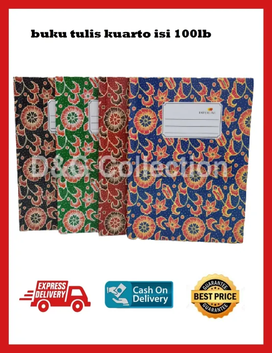 BUKU TULIS KUARTO 100 LEMBAR PAPERLINE MURAH / BUKU AKUNTANSI KWARTO ...