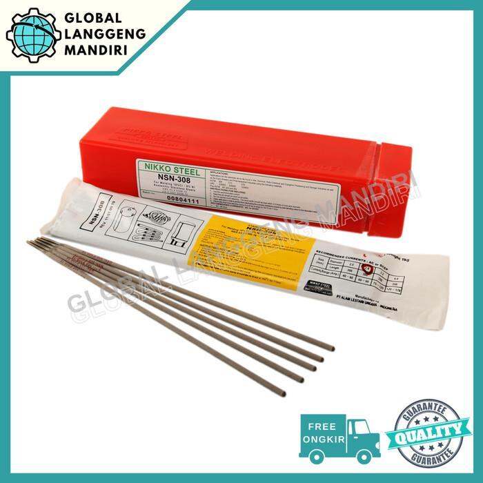 KAWAT LAS STAINLESS NIKKO NSN308 2.6MM (1KG)/ NSN 308 2.6 MM 2,6MM 2,6 ...