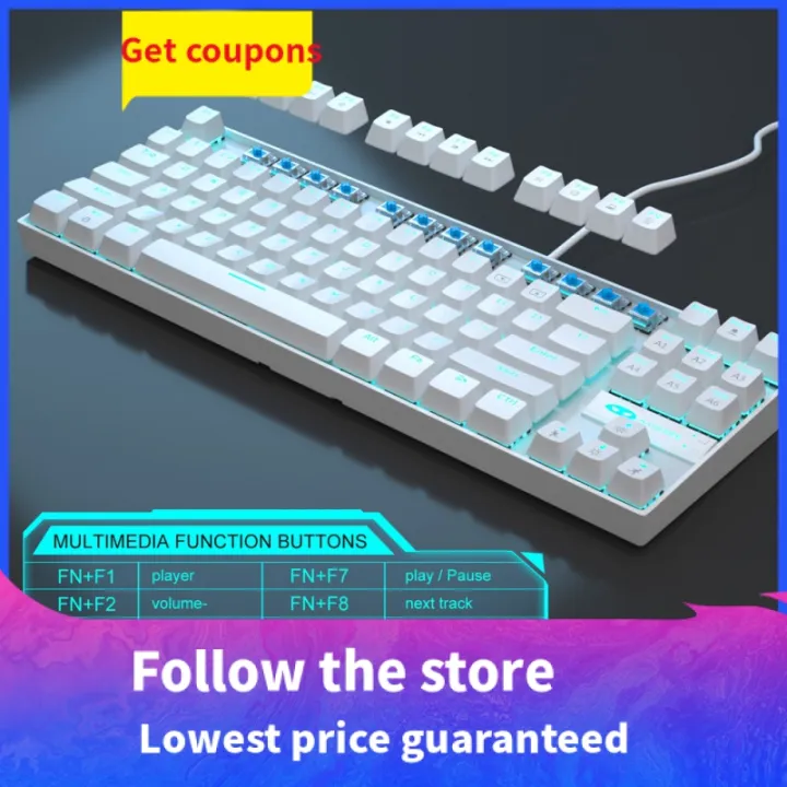 MageGe MK-star Mechanical Gaming Keyboard Blue Red Switch 87 Keys Full ...