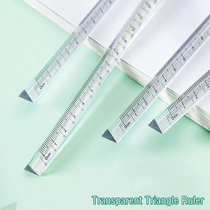BC 15cm Simple Transparent Triangle Ruler Student Drawing Measuring ... BC 15cm Simple Transparent Triangle Ruler Student Drawing Measuring ...