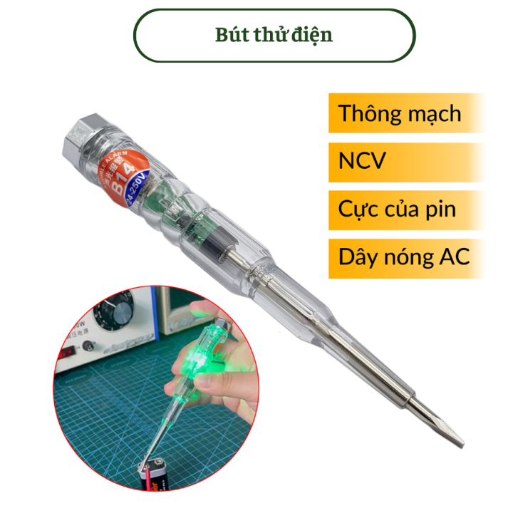 Bút thử điện cảm ứng, tua vít thử điện, đo thông mạch, kiểm tra dây đứt ...