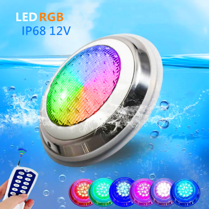 Metal pool lights LED RGB Underwater Lamp Waterproof Wall-mounted Landscape for park Swimming ...