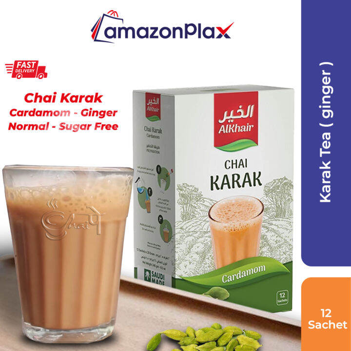 Alkhair Chai Karak Tea 12 Sachetsx15g ( Cardamom - Ginger ) Normal ...