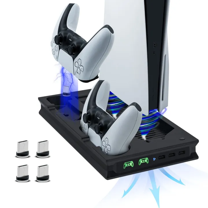 Multifunctional LED Cooling Stand Vertical Charging Station Dock with ...