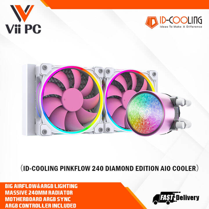 ID-COOLING PINKFLOW 240 DIAMOND-Dream CPU Water Cooler 5V AIO Cooler ...