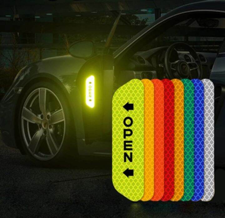 Stiker Pintu Mobil OPEN Sticker Pintu Terbuka Door Warning Reflektor ...