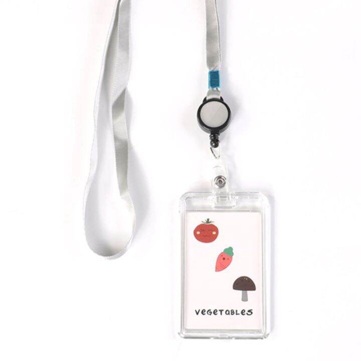 time* Transparent Acrylic Name Card Holder Retractable Cute Bank ID ...