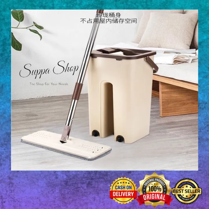 Scratch Anet Mop Tool Kit 360 2in1 Self - Wash Squeeze Dry Flat Mop Bucket 360° Spin Mop / Suppa ...