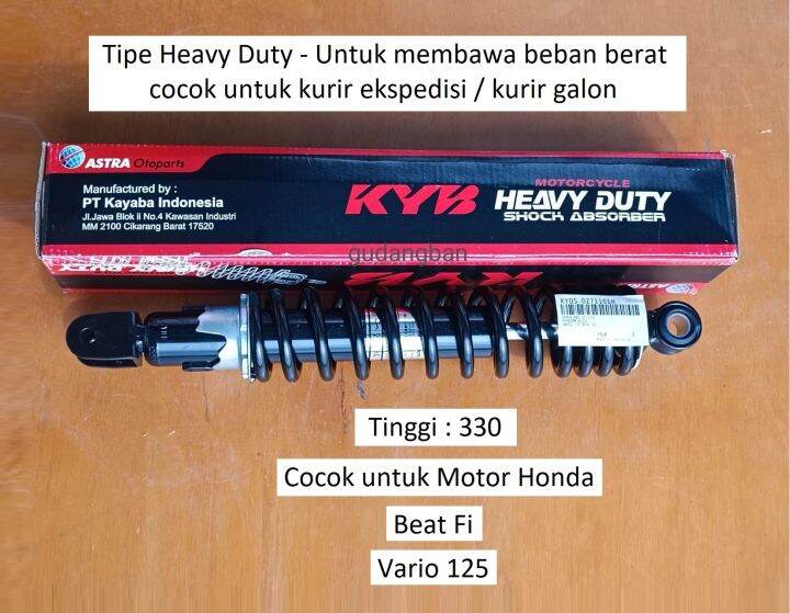 KYOS-OZ71101H SHOCKBREAKER KAYABA HITAM HD BELAKANG MOTOR HONDA VARIO 125 150 KYB HEAVY DUTY ...
